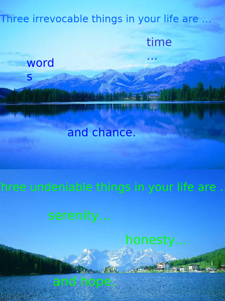 3things in Life - 21072007 | PDF