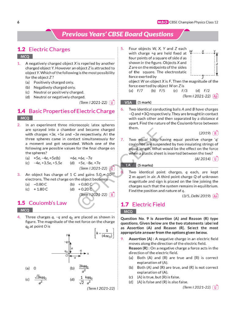 Chapter 1 Electrostatics | PDF