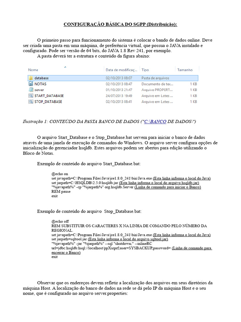 Guia de Configuração do SGPP e HSQLDB | PDF | Bancos de dados ...