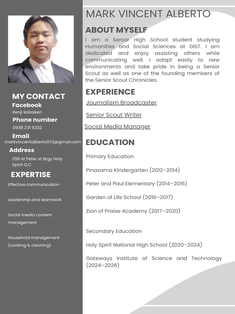 Grey White Modern Graphic Designer Resume - 20250407 - 072500 - 0000 | PDF