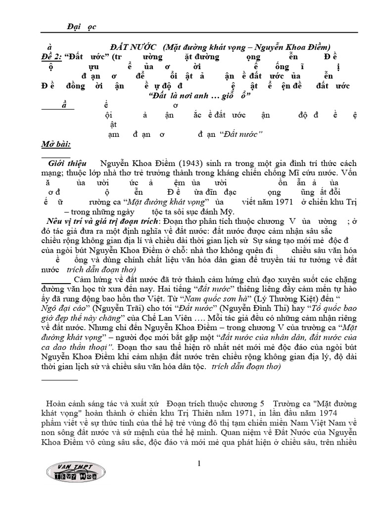Dat Nuoc - Doan 2 Dat La Noi.... Gio To | PDF