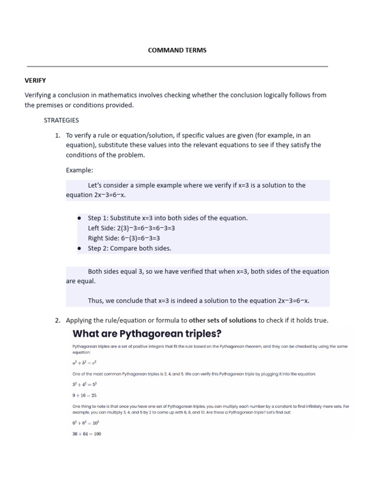 Verify and Justify Command Terms - Docx 1 | PDF