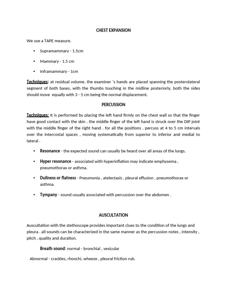 Lab 2-Chest Assesment | PDF