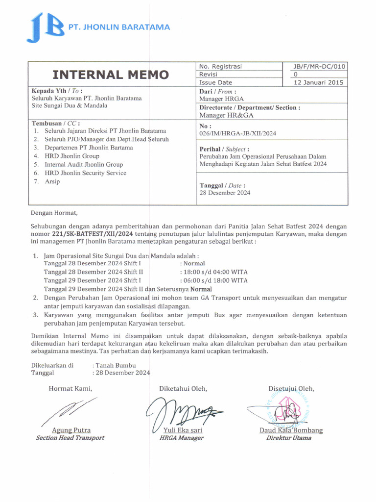 Internal Memo | PDF