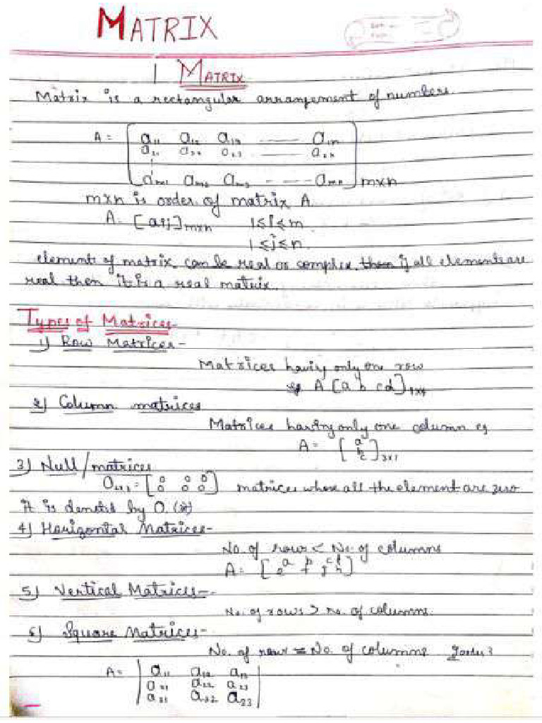 Matrices | PDF