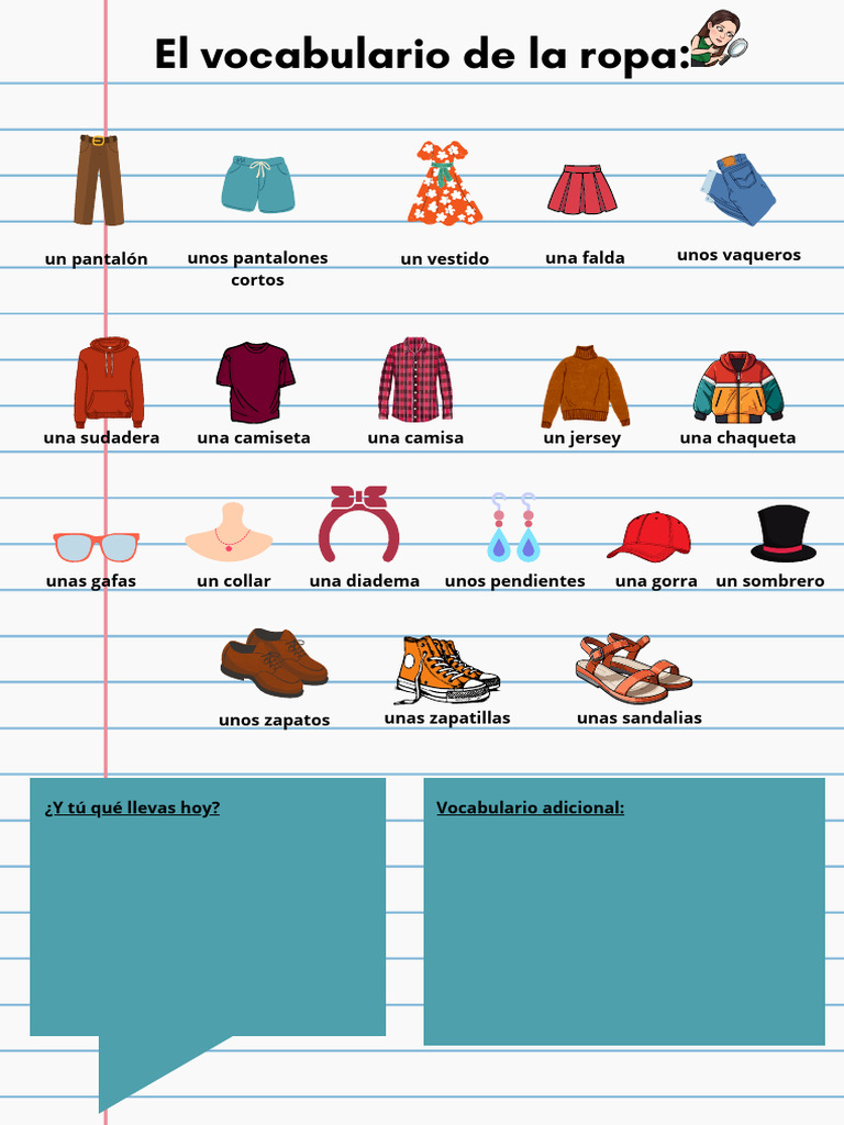 Vocabulario Ropa | PDF