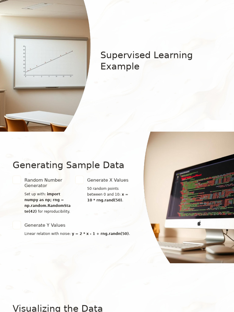 Supervised Learning Example Simple Linear Regression (1) (Read Only) | PDF | Mean Squared Error ...