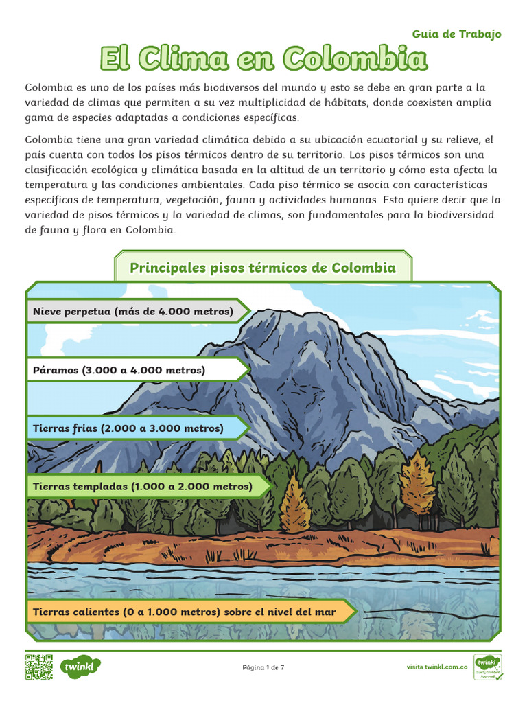 Guía de Trabajo - El Clima en Colombia-1-7 | PDF | Clima | Agricultura
