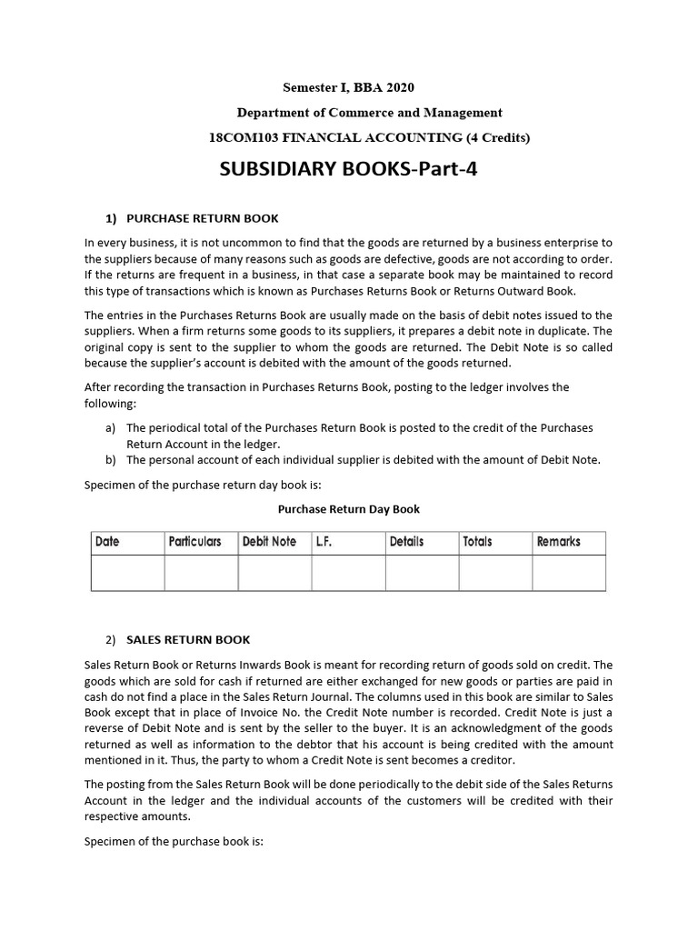 Reading Material Subsidiary Book 4 | PDF