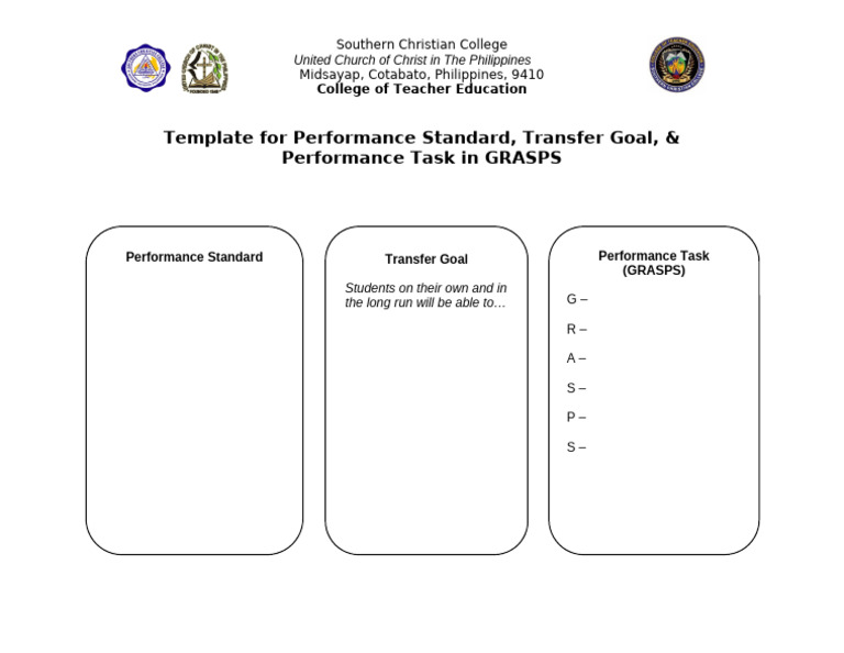 Performance Standard Transfer Goal - PT in GRASPS | PDF