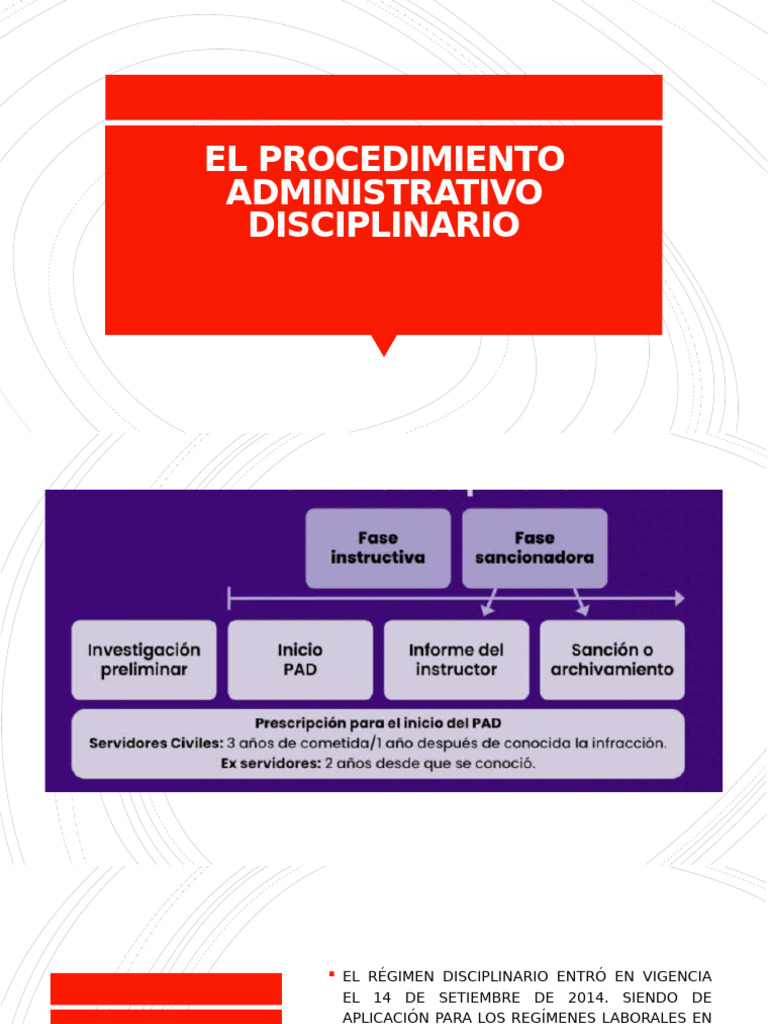 El Procedimiento Administrativo Disciplinario | PDF | Estatuto de limitaciones | Apelación