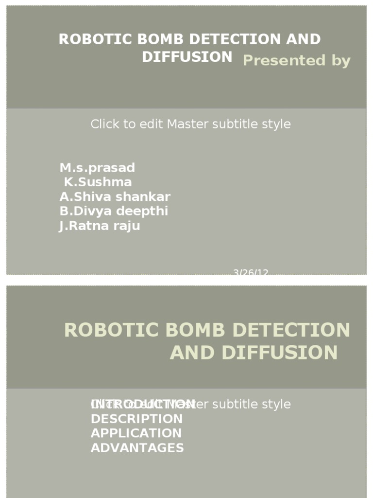 Robotic Bomb Detection | PDF | Electronic Circuits | Electrical Network