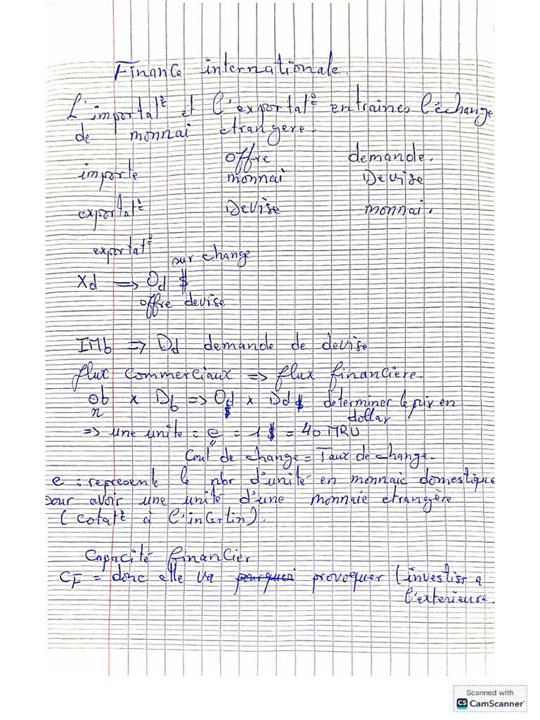 Les Cours de Finance International | PDF