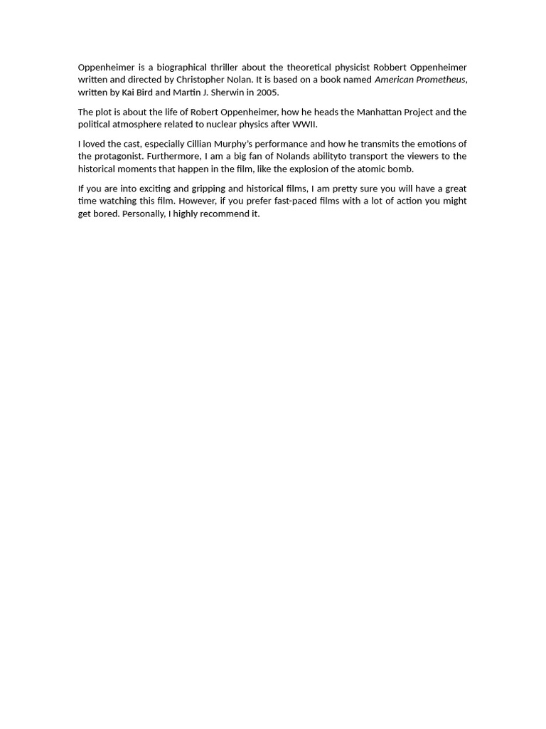 Oppenheimer | PDF
