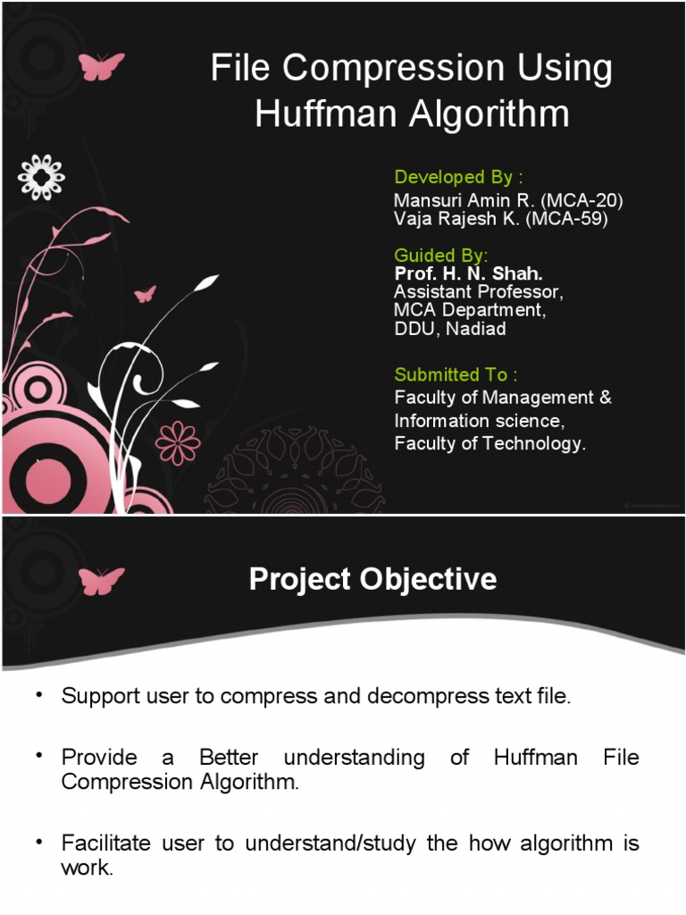 File Compression Using Huffman Algorithm 2003 Pdf Data 6644