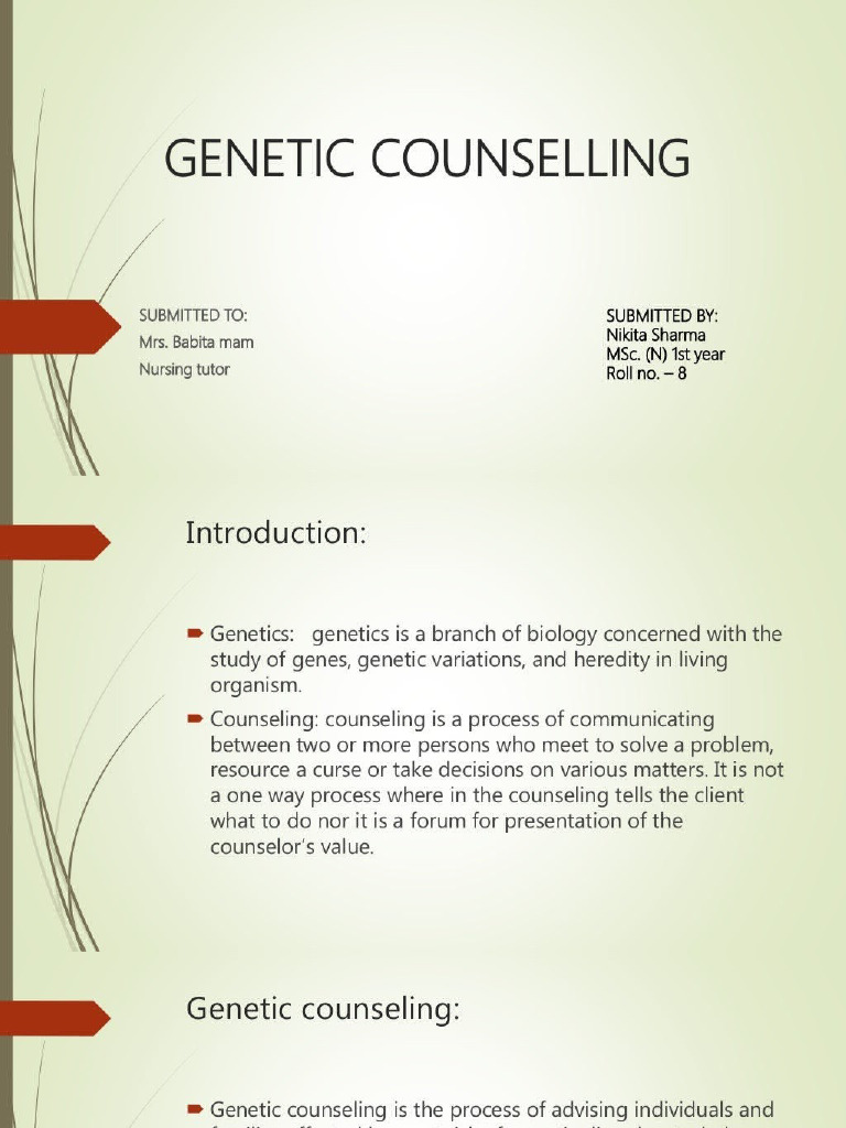 Genetic Counselling | PDF