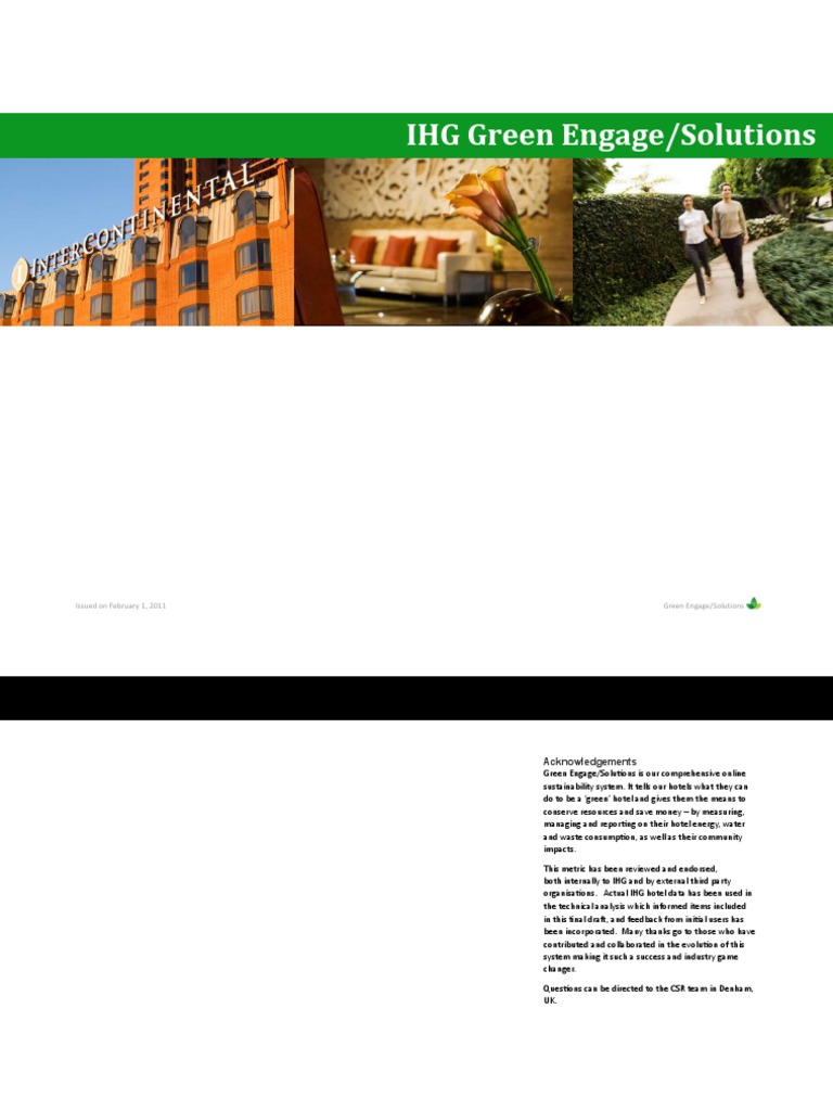 IHG Green Engage-Solutions-Issued Feb 1 2011 | Housekeeping ...