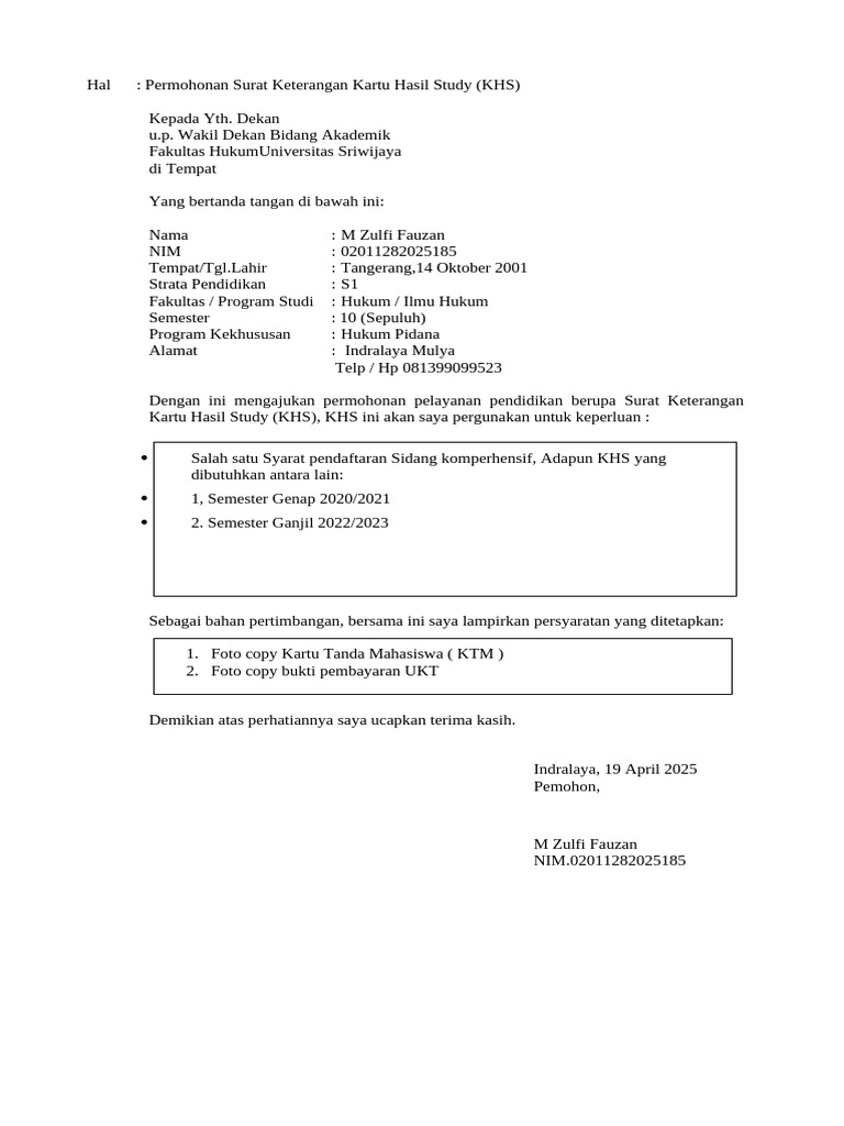 Form Surat Keterangan Lain Lain11 | PDF