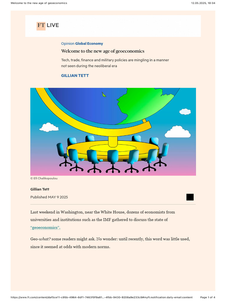 Geoeconomics: A New Era Unfolds | PDF | Neoliberalism | Economics