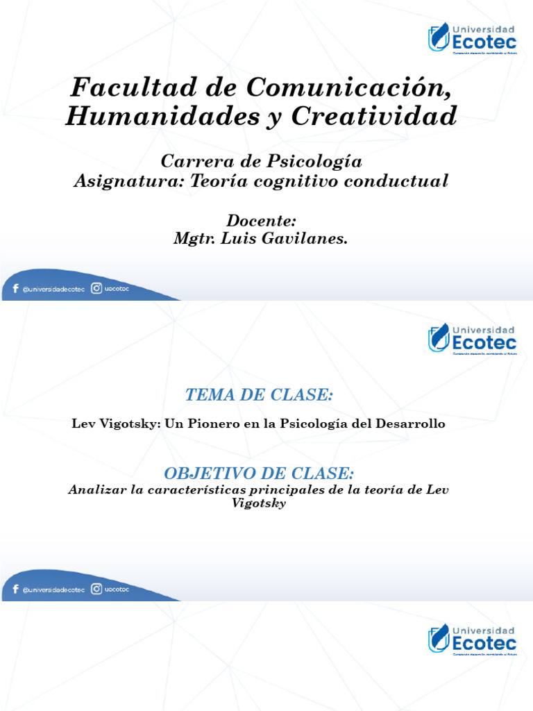 Lev Vigotsky - Un Pionero en La Psicología Del Desarrollo | PDF ...