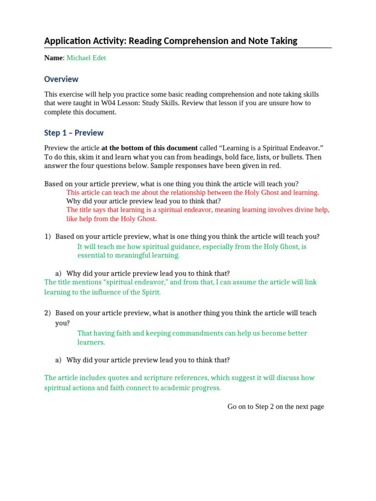 Spiritual Learning and Note-Taking Guide | PDF | Jesus | Reading ...