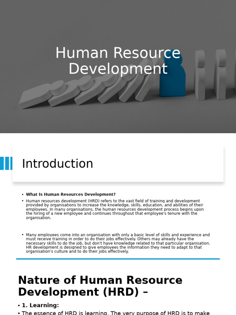 Human Resource Development | PDF | Human Resources | Team Building