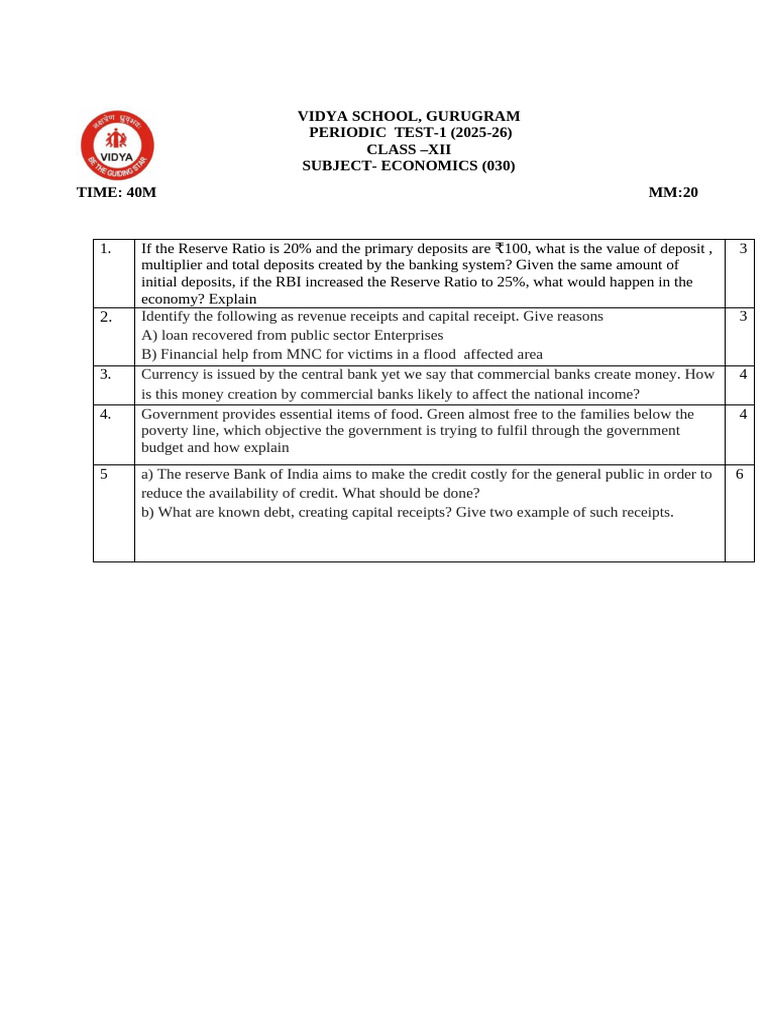 Xii Eco PT-1 (25-26) | PDF