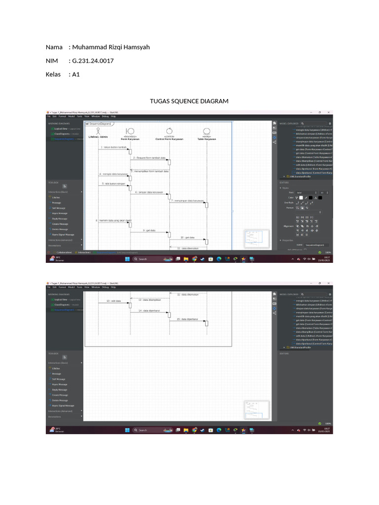 Tugas APBO Squence Diagram | PDF