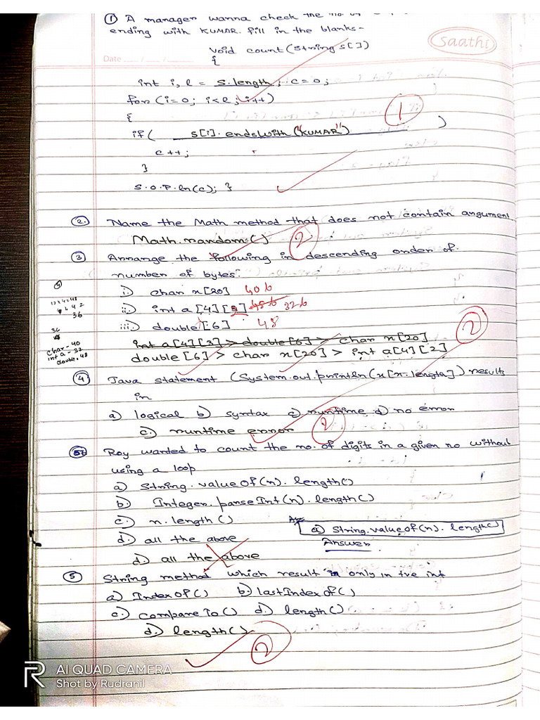 MM Computer Classwork ICSE JAVA | PDF