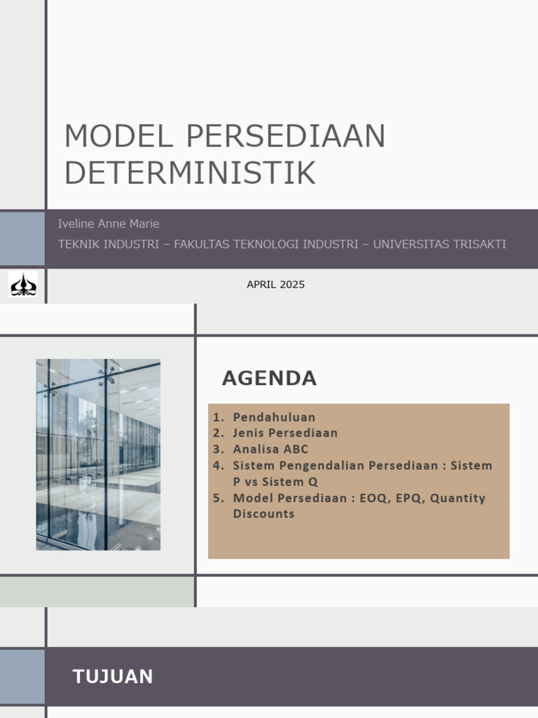 Model Persediaan Deterministik dan Analisis ABC | PDF