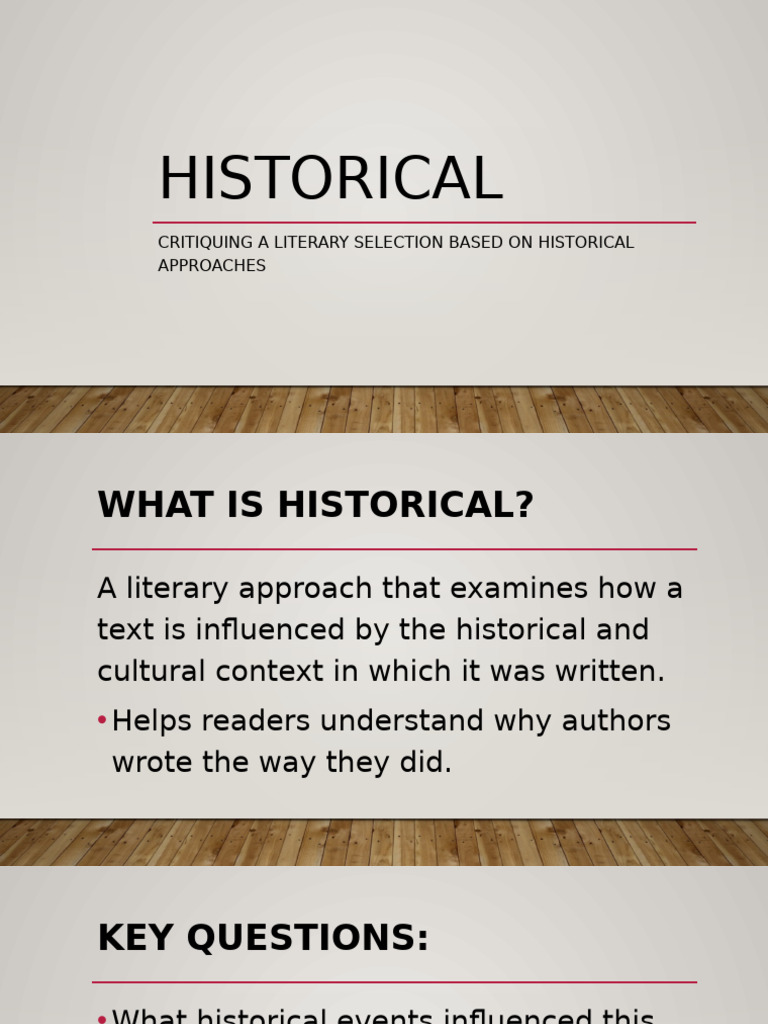 Historical Criticism of Literature | PDF