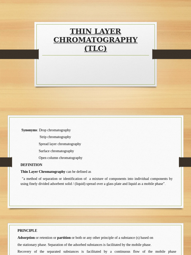 Thin Layer Chromatography (TLC) | PDF | Thin Layer Chromatography ...