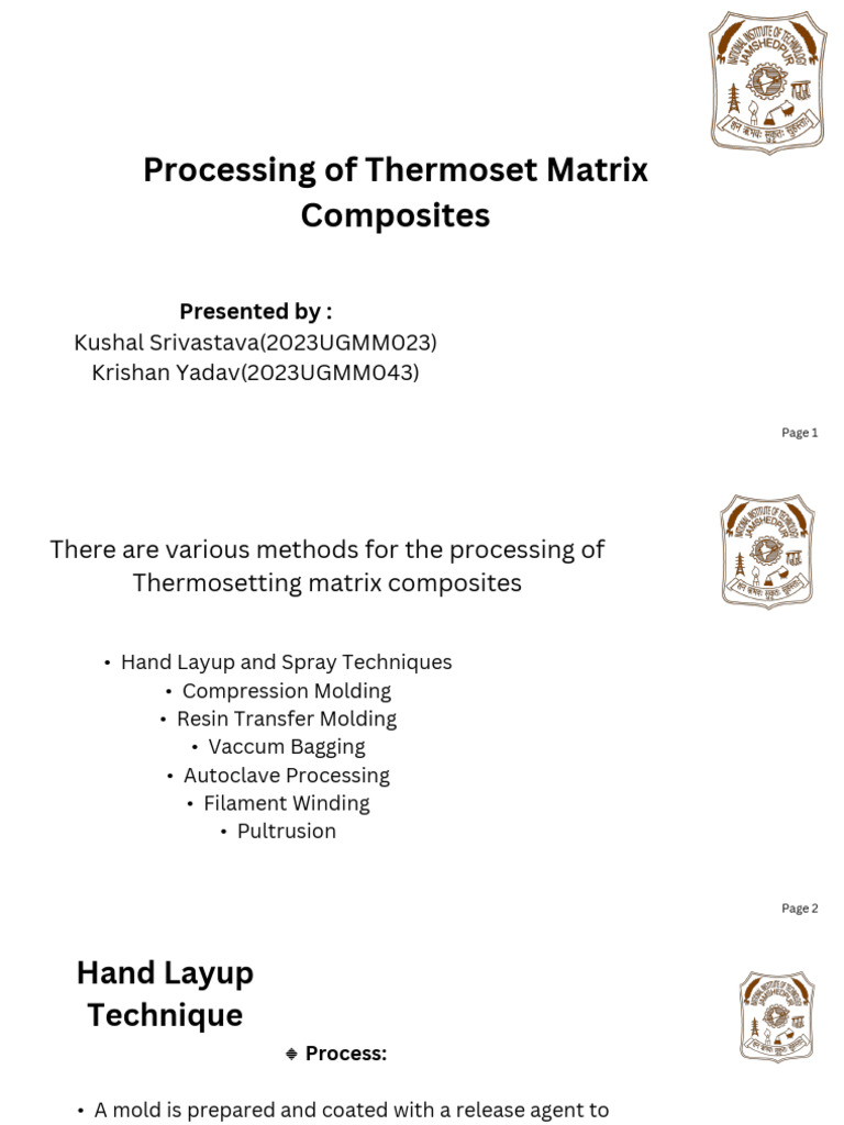 Thermoset Polymer Processing Techniques | PDF | Composite Material ...