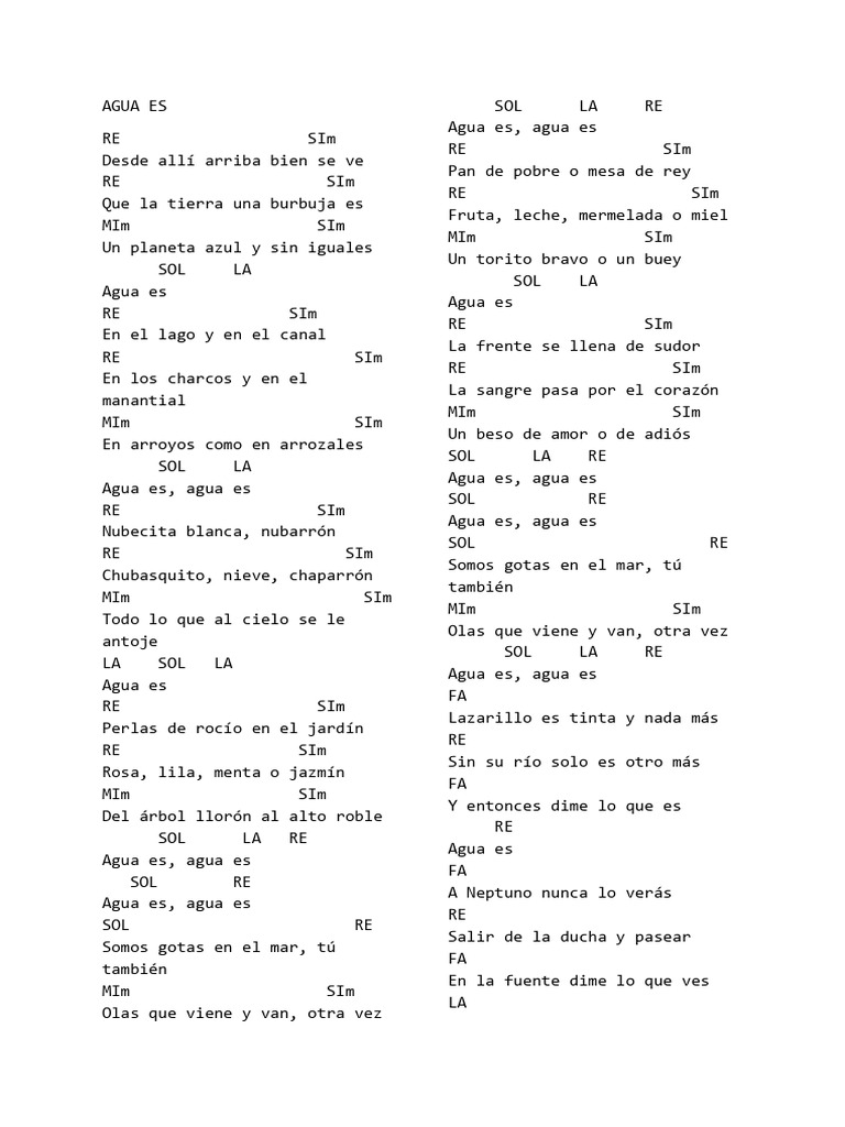 Agua Es | PDF