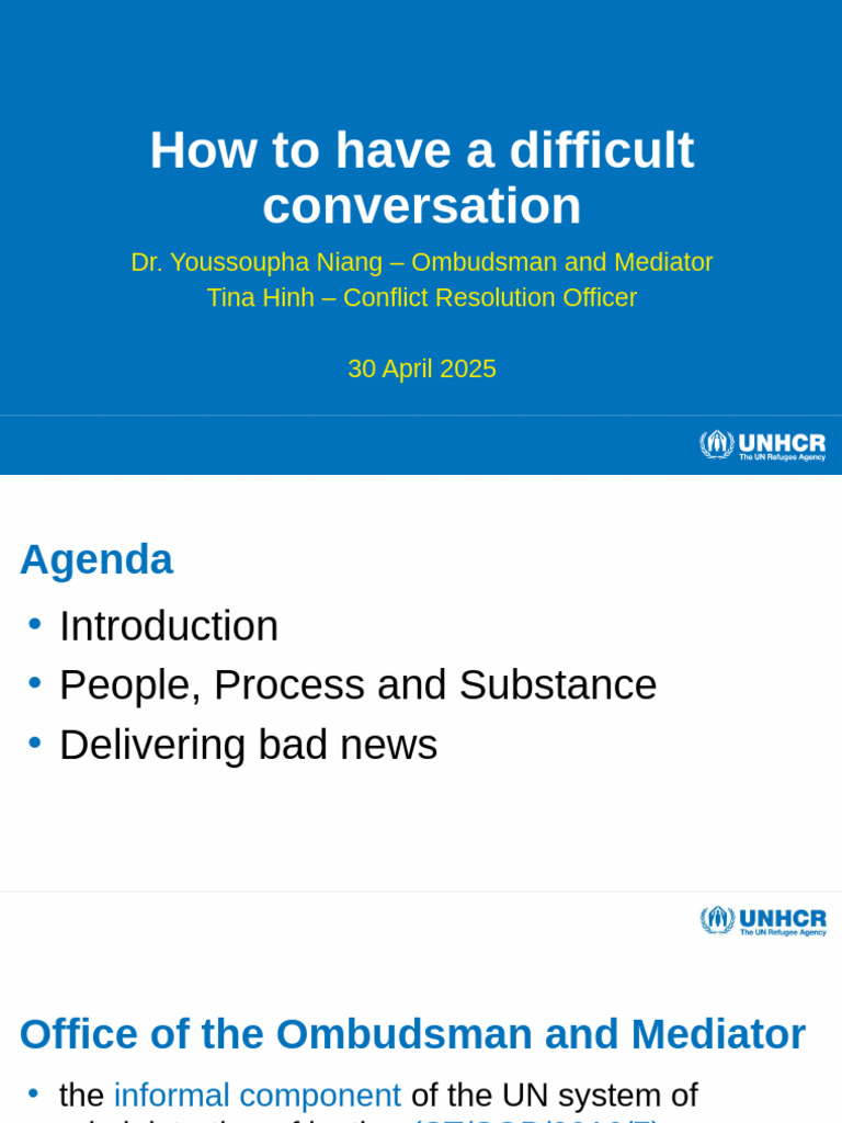 Engaging in Difficult Conversations Webinar English - OMBUDS OFFICE ...