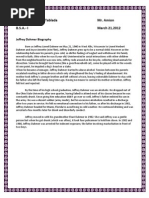 CASE STUDY OF JEFFERY DAHMER final upload (1) | PDF | Attachment Theory ...