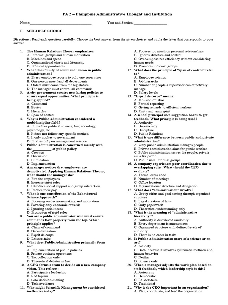PA-2 Exam (Super Final Naaa) | PDF | Science | Bureaucracy
