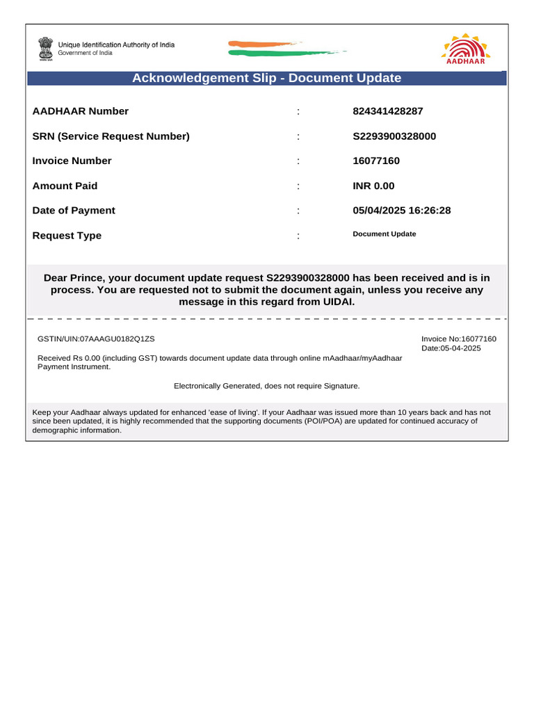 Acknowledgementslip S2293900328000 | PDF