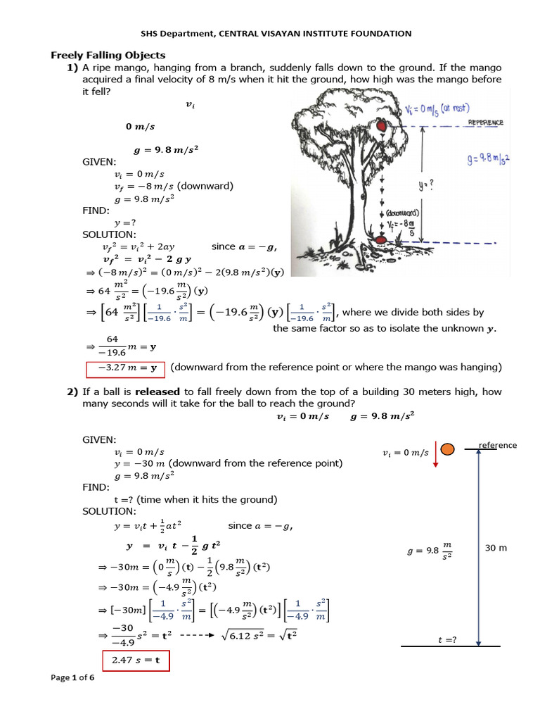 v2 Physics Intervention LAS Free Fall | PDF | Acceleration | Classical Mechanics