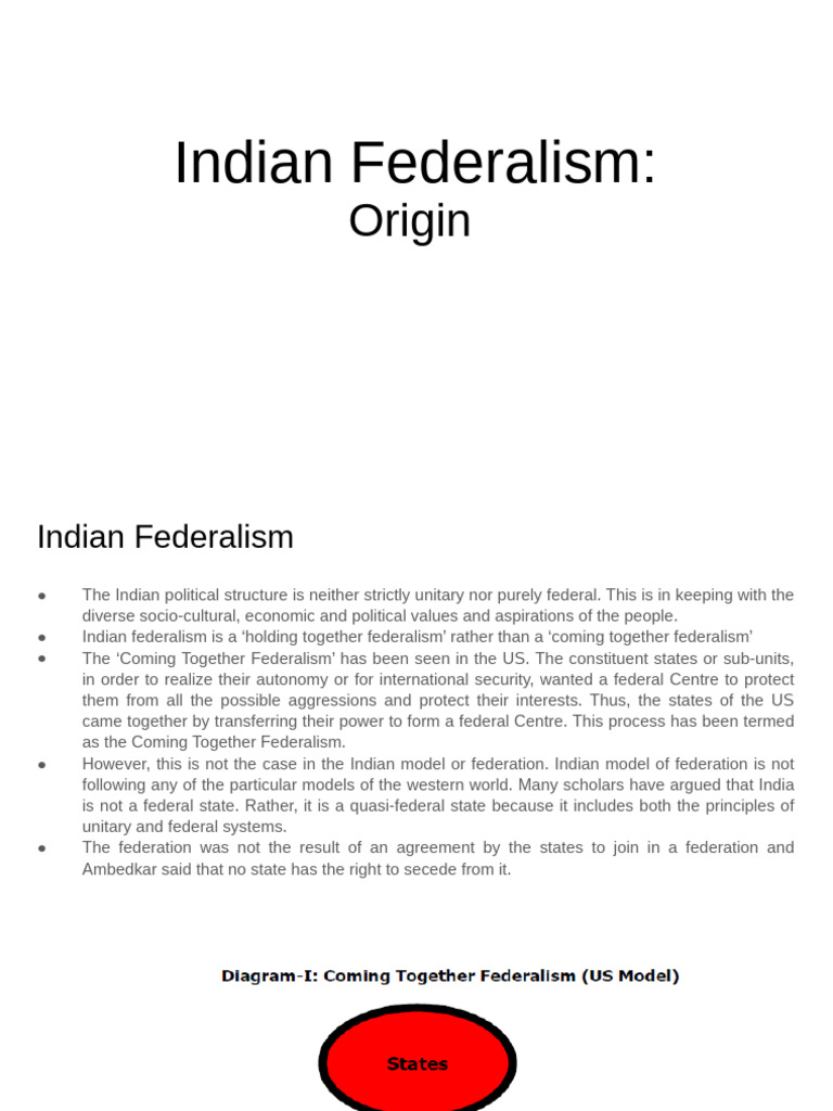Indian Federalism | PDF | Federation | Federalism