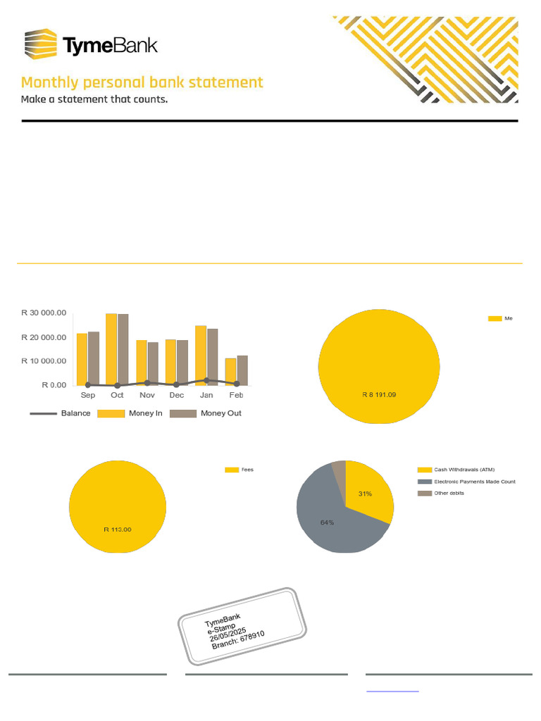 TymeBank - Personal - Bank - Statement - Feb 2025 | PDF | Banks ...