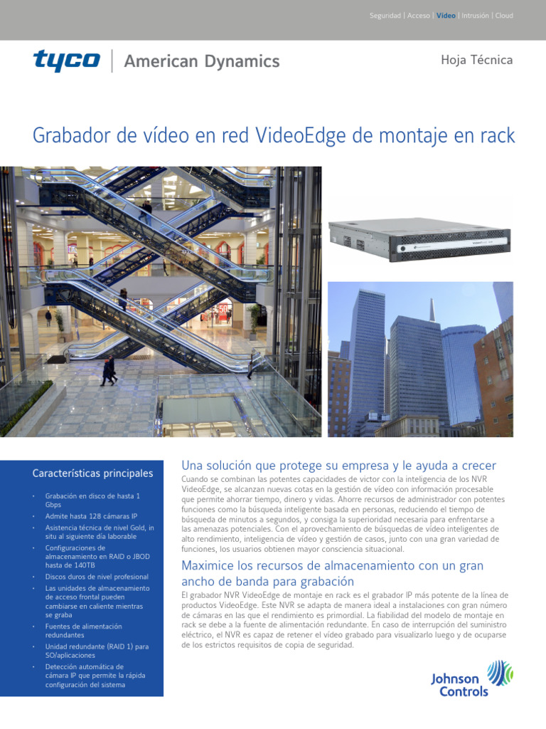 VideoEdge-Rack-Mount-NVR_ds_r10_hs_ES | PDF | Inteligencia artificial ...