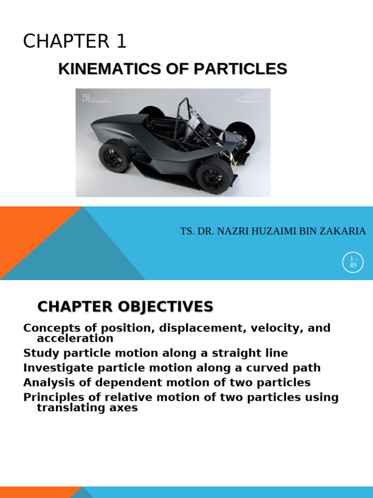 CHAPTER 1 - Kinematics of Particle - New | PDF | Acceleration | Kinematics