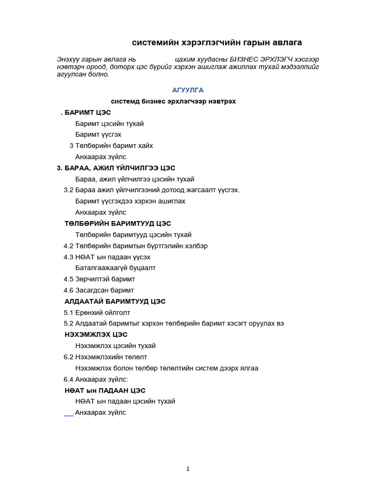 Ebarimt - MN Guide | PDF