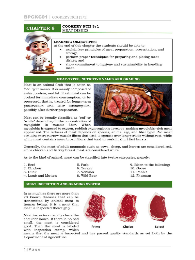 CHAPTER 8 - MEAT DISHES | PDF