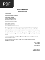 Contoh Surat Paklaring | PDF