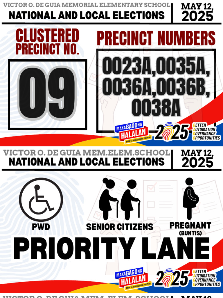 2025 Election Day Signages | PDF | Elections | Political Events