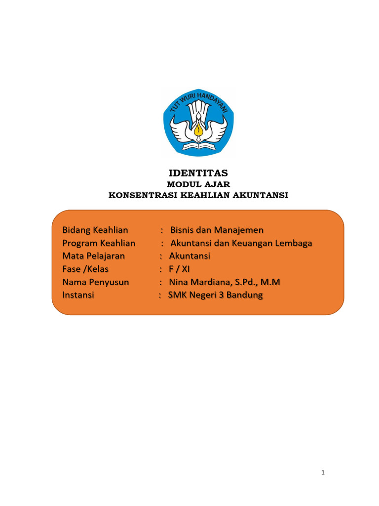 Modul Ajar Komputer Akuntansi Fase F | PDF