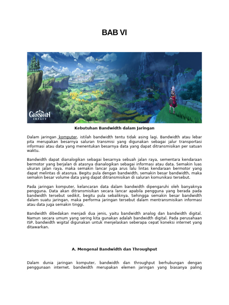 Fungsi Bandwidth dalam Jaringan Komputer | PDF