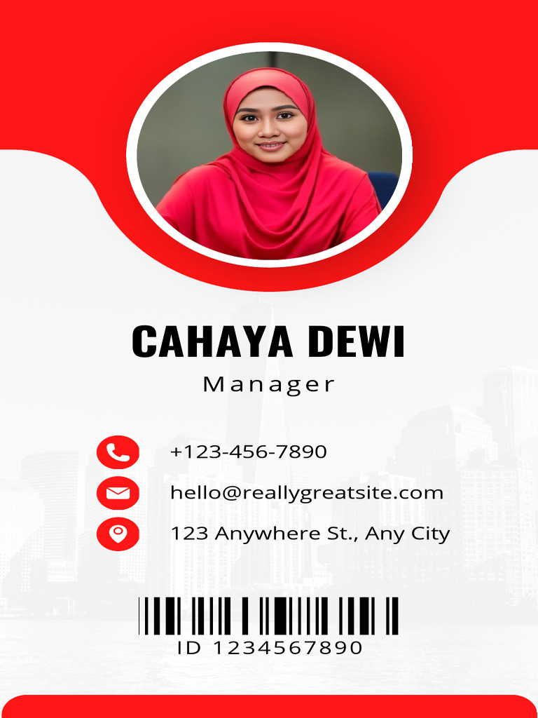 Red and White Professional ID Card | PDF